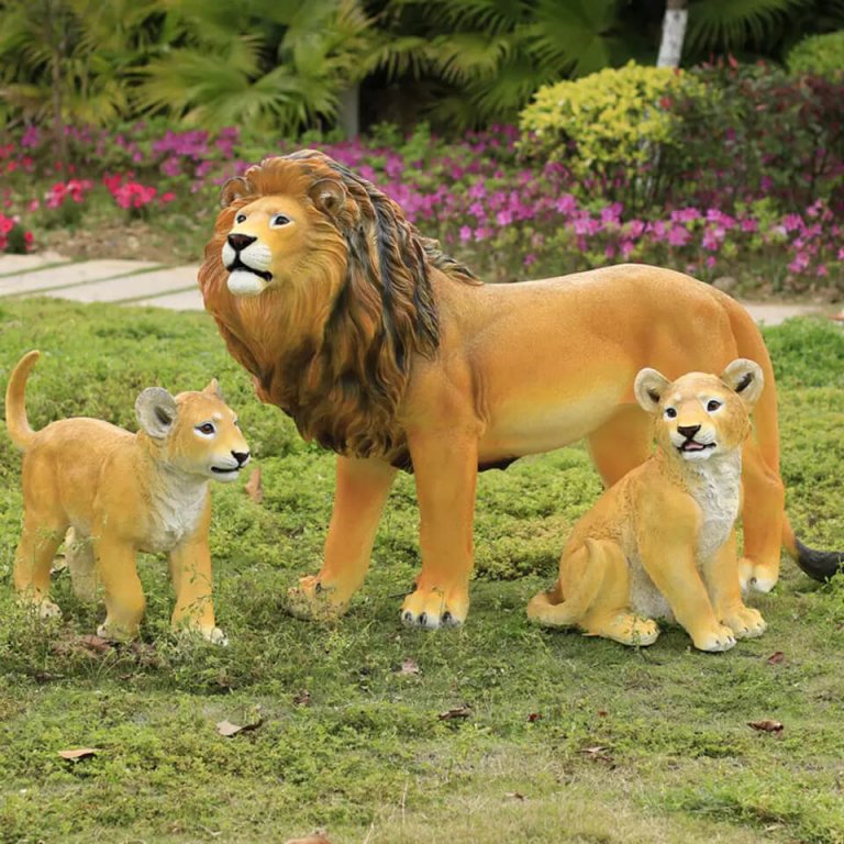 Factory Customization Resin Lion Garden Statues - SevenTreeSculpture