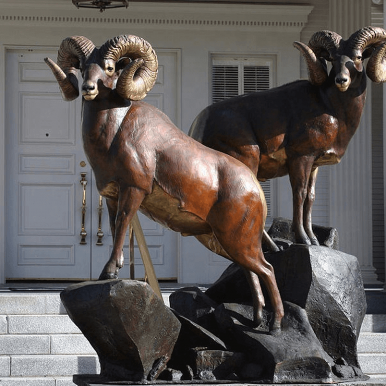 Bronze Bighorn Sheep Statue For Sale - SevenTreeSculpture