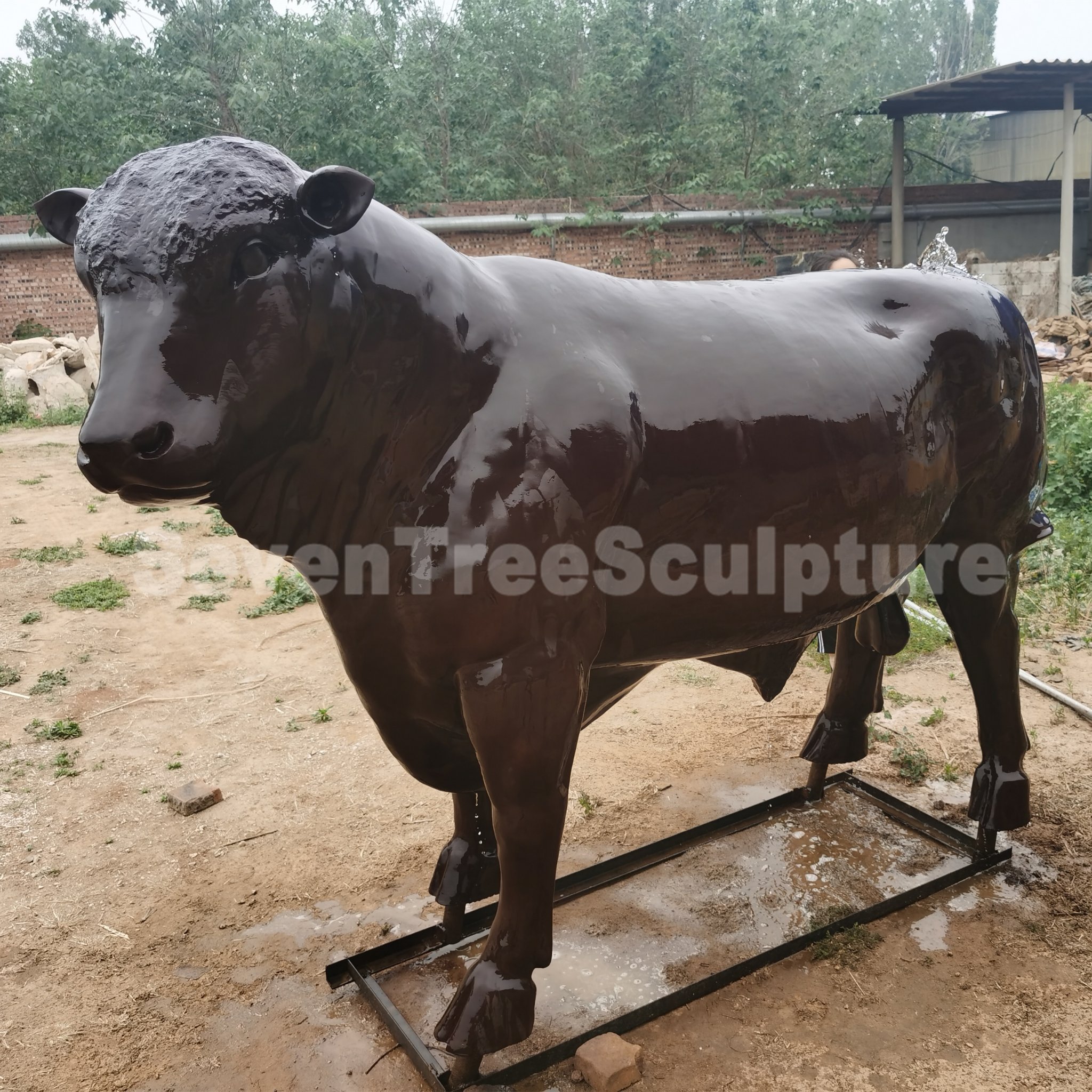 Bronze Angus Bull Sculpture For Sale - SevenTreeSculpture