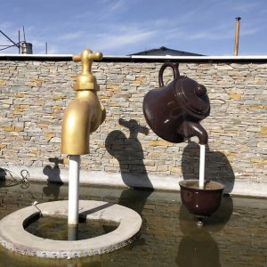 Fiberglass Floating Faucet Statue Fountain Art Sculpture For Sale ...