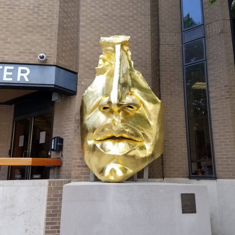 Bronze Igor Mitoraj Face Fragment Sculpture For Sale - SevenTreeSculpture