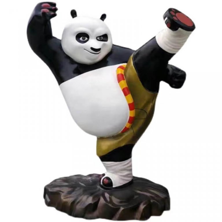 Fiberglass Kung Fu Panda Statue For Sale - SevenTreeSculpture