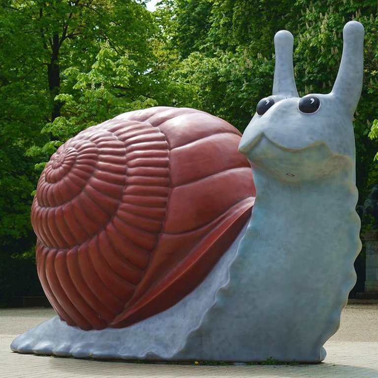 Fiberglass Large Garden Snail Statue For Sale - SevenTreeSculpture