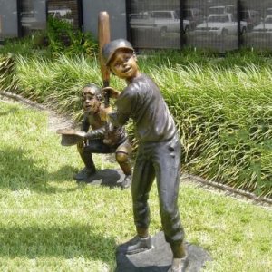 Bronze Child Baseball Player Statue For Sale - SevenTreeSculpture