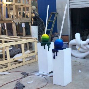 Candy Statues Fiberglass Melted Lollipop Sculpture For Sale ...