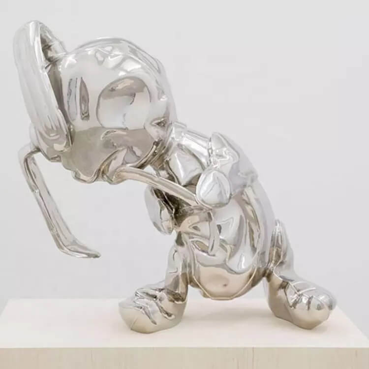 Stainless Steel Deflated Sculpture Rabbit Statue For Sale ...