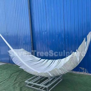 Stainless Steel Feather Sculpture For Sale - SevenTreeSculpture