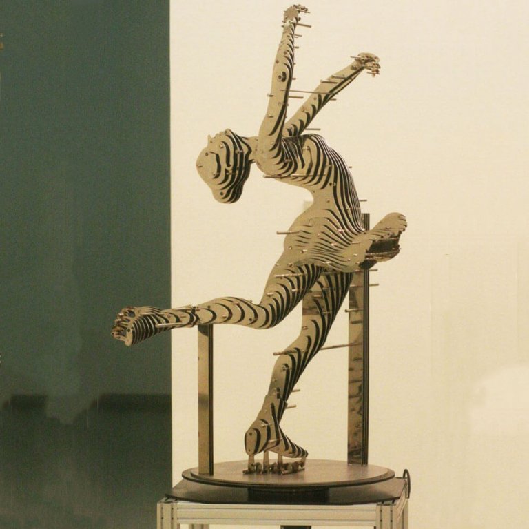 Stainless Steel Metal Dancing Girl Sliced Sculpture For Sale ...