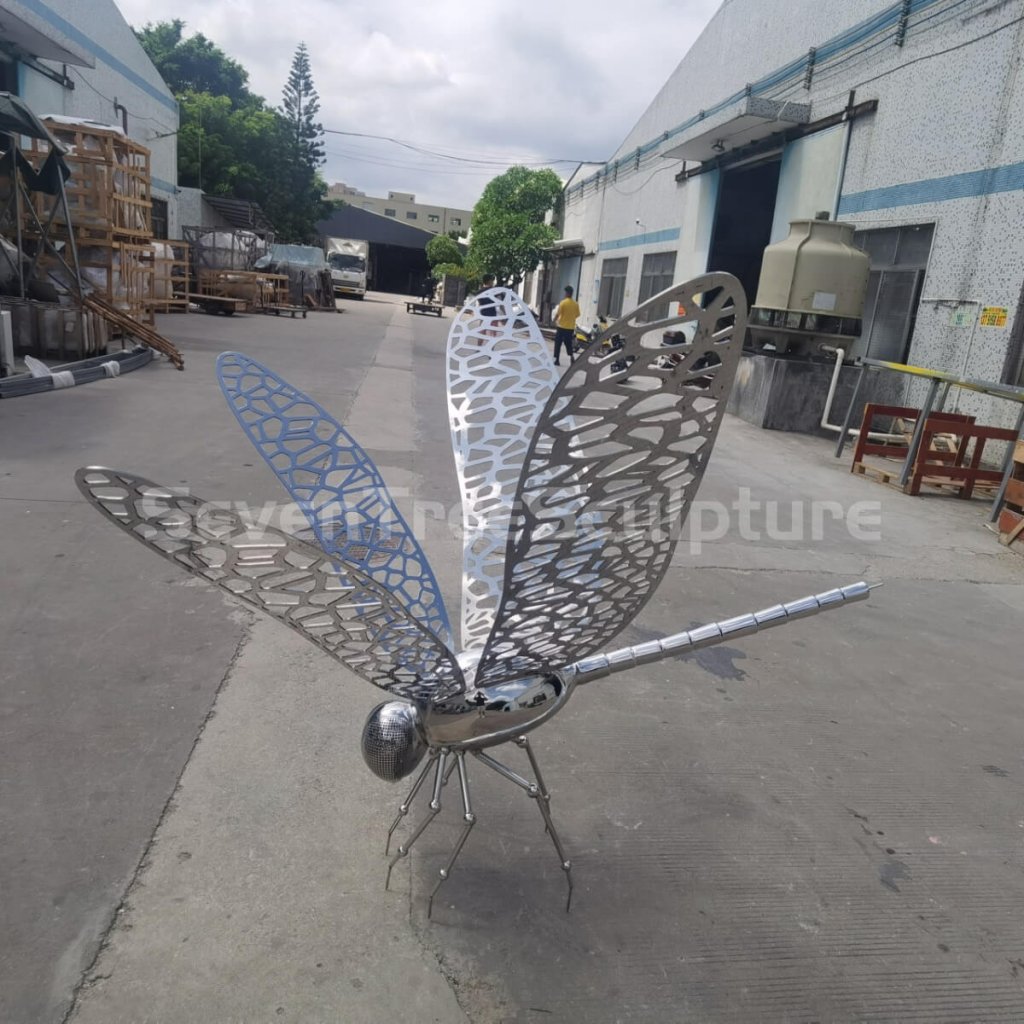 Large Dragonfly Garden Sculpture