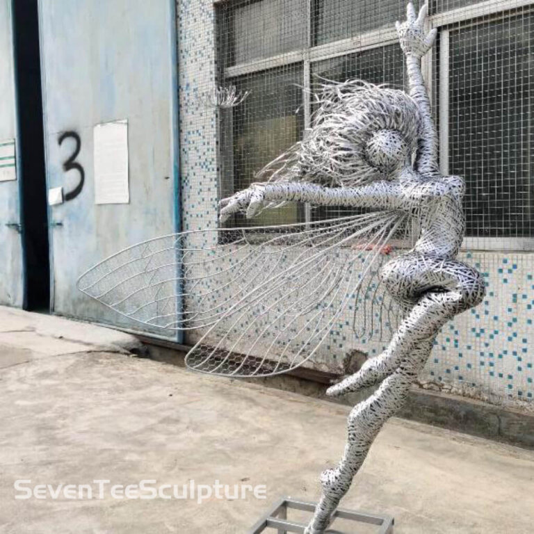 Robin Wight Wire Fairy Sculpture Replica - SevenTreeSculpture