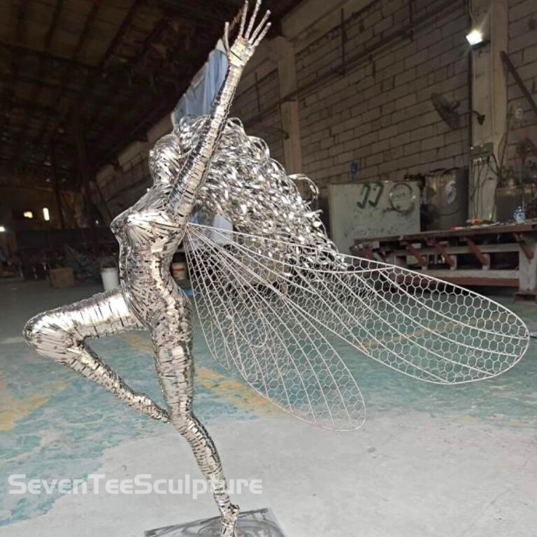 Robin Wight Wire Fairy Sculpture Replica - SevenTreeSculpture
