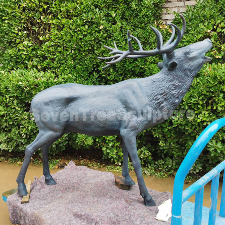 Life Size Outdoor Deer Statues - SevenTreeSculpture