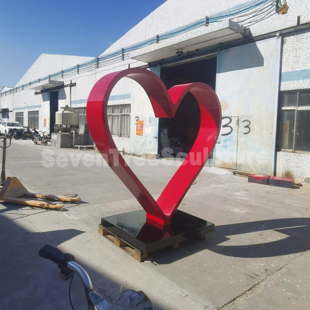 Stainless Steel Love Sculpture For Sale - SevenTreeSculpture